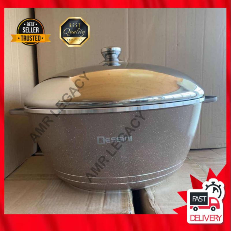 DESSINI 40cm Periuk Rendang Brown Non-Stick Cookware Kuali [READY STOK ...