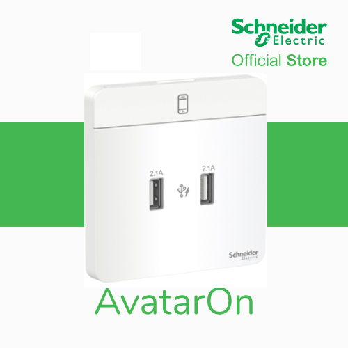 Schneider Electric AvatarOn 2 Gang 2.1A USB Wall Charger | Shopee Malaysia