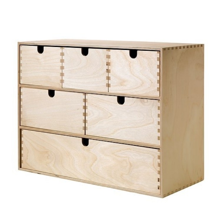 IKEA MOPPE Mini chest of drawers, birch plywood42x18x32 cm | Shopee ...