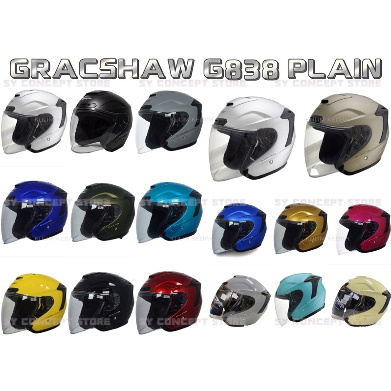 GRACSHAW G838 GAIZER ORIGINAL 💯 HELMET （Pack with Bubble Wrap） | Shopee ...