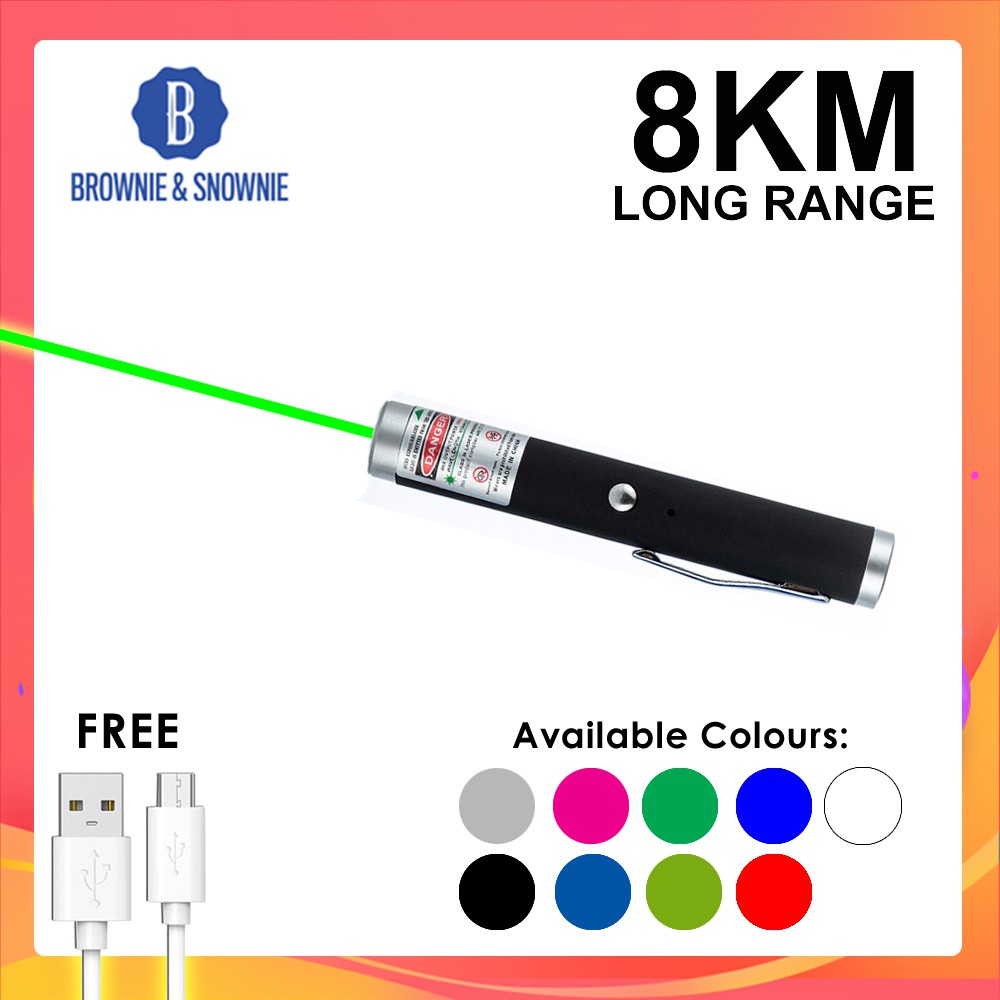 (Ready Stock) Mini USB Rechargeable Green Laser Pointer High Quality ...