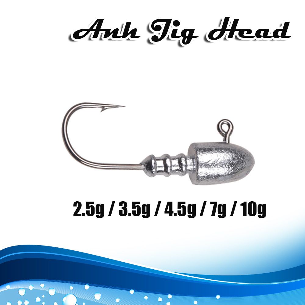 Anh Jig Head Hook for SP 2.5g / 3.5g / 4.5g / 7g / 10g Soft Plastic ...
