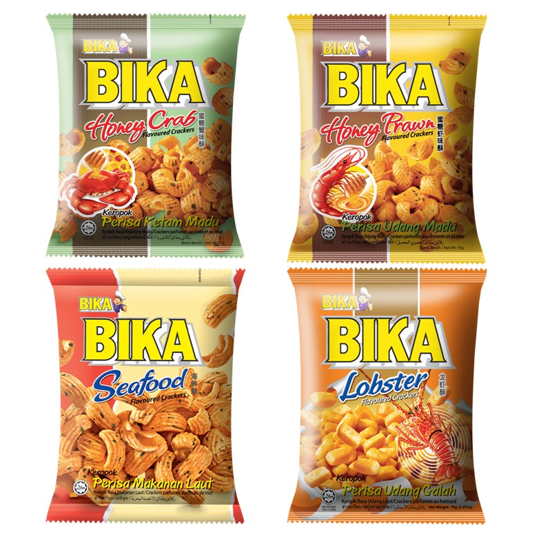 Bika Crackers 60g/70g (Seafood Varation) | Shopee Malaysia