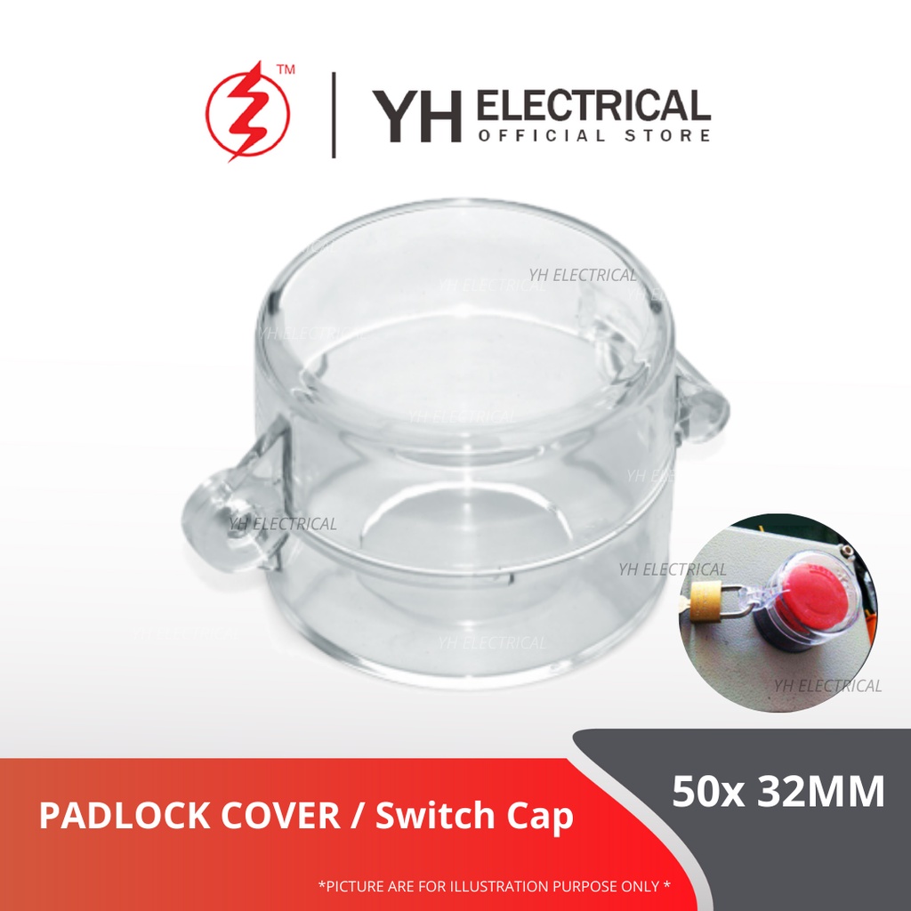50 X 32MM PADLOCK COVER / Switch Cap / Cover Tutup Push Button Switch ...