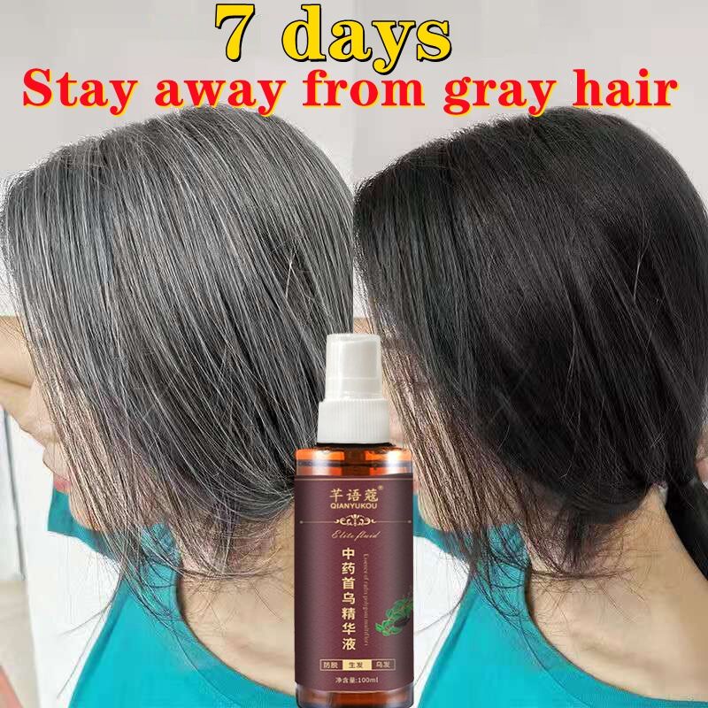 Colored Hair serum Shampoo Polygonum Multiflorum White Hair Turns To ...