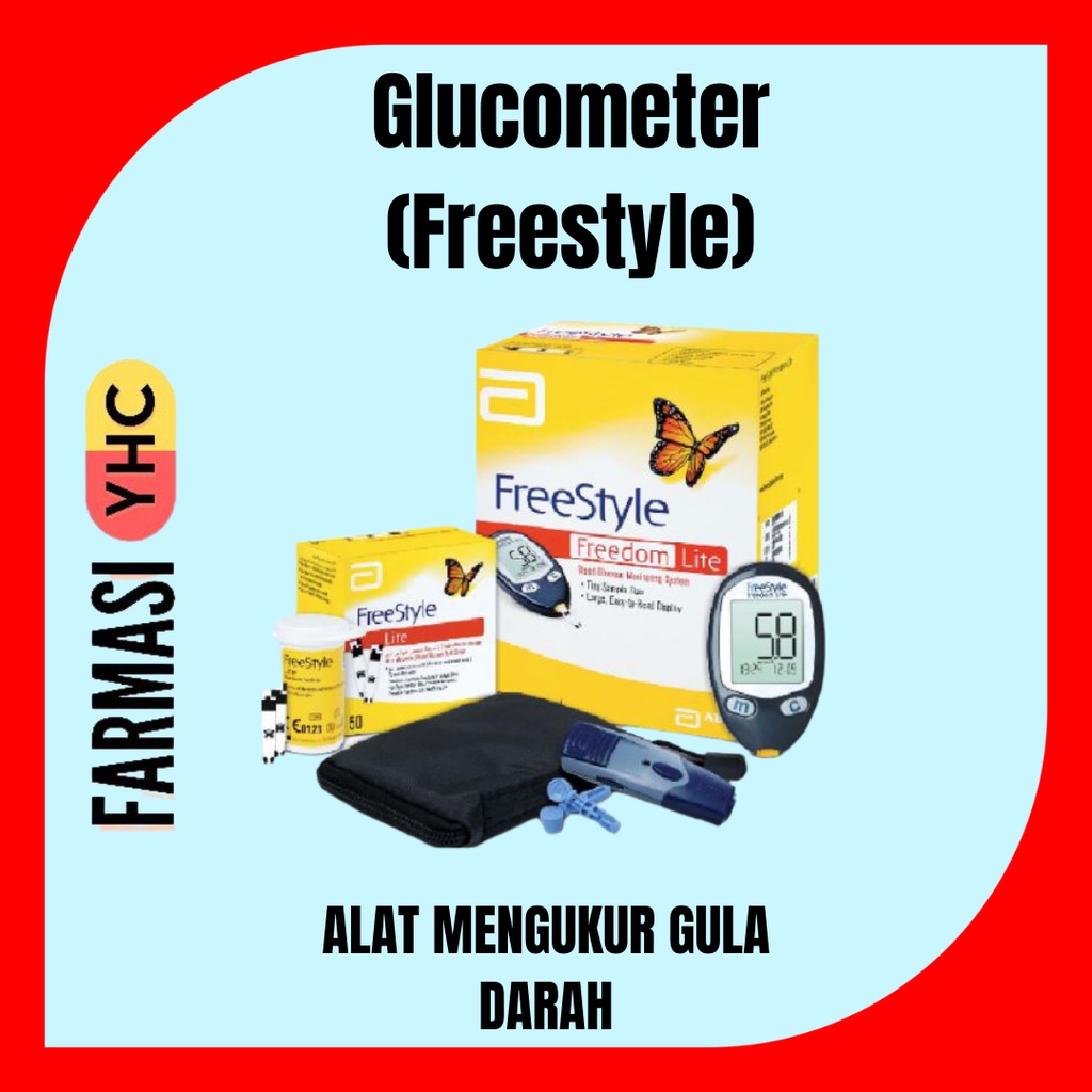 FREESTYLE GLUCOMETER BLOOD GLUCOSE MONITOR + BLOOD STRIPS 50 PCS ...