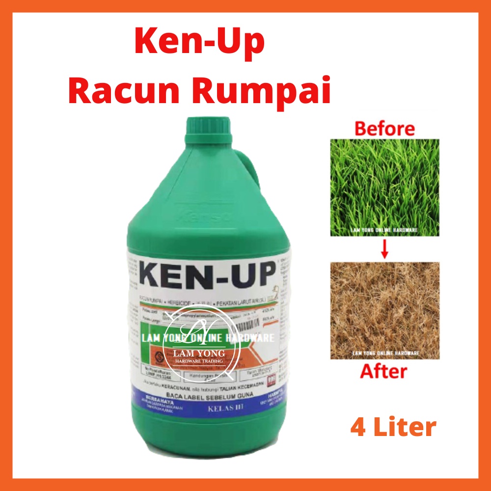 4L KEN UP Racun Rumpai / Racun Rumput / Rumput mati / 500ml / 1 liter ...