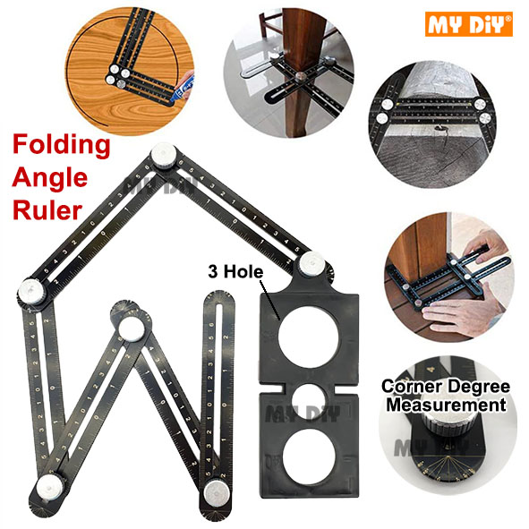 MYDIYHOMEDEPOT - Adjustable 6 Multi Angle Ruler Ceramic Tile Hole ...
