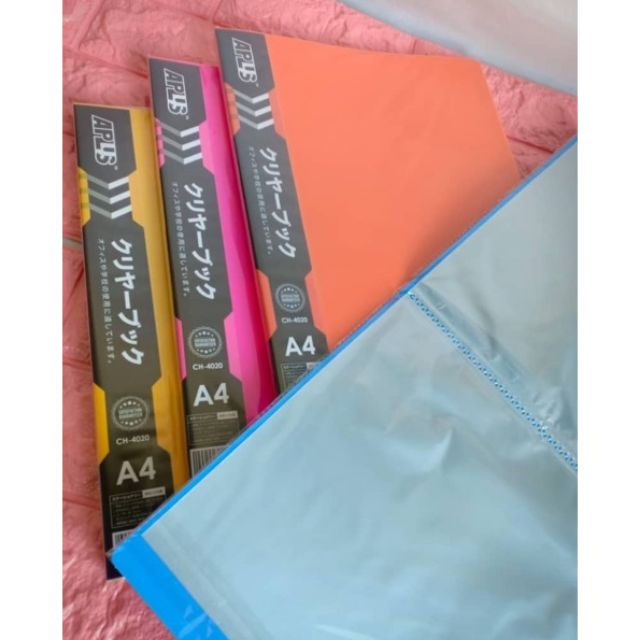 Aplus A4 Clear Book/Clear Holder 10 / 20 / 30 & 40 pocket file | Shopee ...