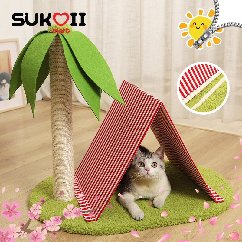 SKOI Cute Cat Climbing And Jumping Frame Toy Scratching Column Cat Toy ...