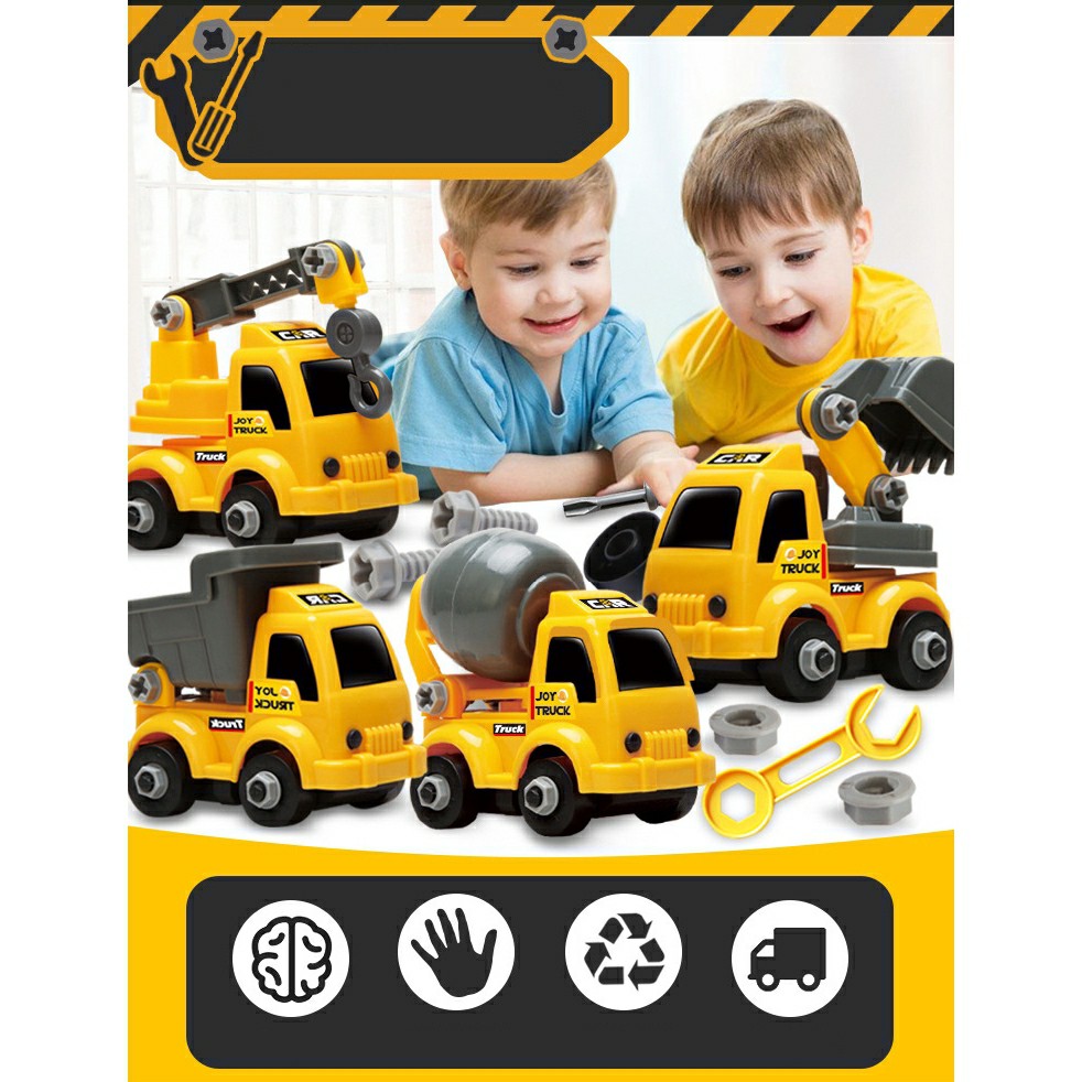 Construction Toy Truck Vehicle Crane for Kids Building Car Play - SP ...