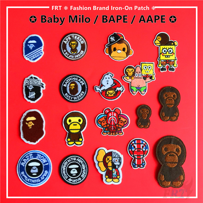 ☸ BAPE / Baby Milo / AAPE Series 02 - JDM Fashion Brand Iron-On Patch ☸ ...