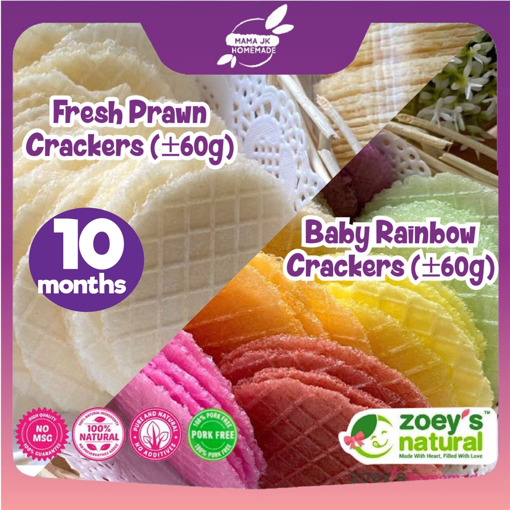 Zoey's Homemade Natural Baby Food Fresh Prawn Crackers /Baby Rainbow ...