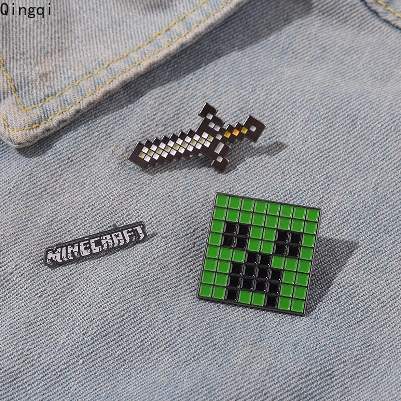 Cartoon Sword Pixel Brooches Game World Brooch Enamel Pins Shirt Lapel ...