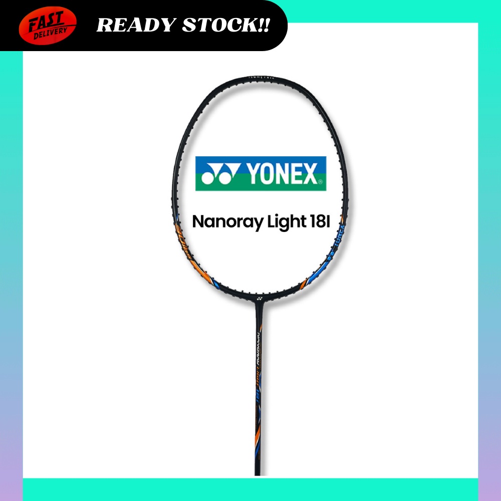 YONEX Nanoray Light 18i Badminton Racket | 5UG5 | Max Tension 30LBS, Super Light | 100% Original ...