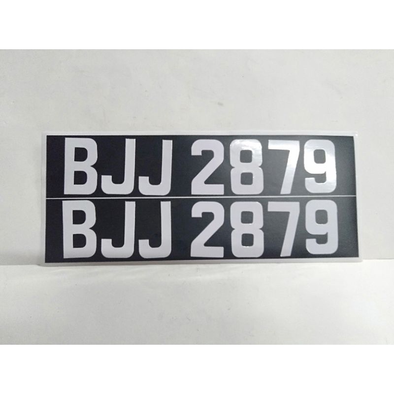 [NO COD] NOMBOR PLATE STICKERS DEPAN NO. PLATE STICKER FRONT NUMBER ...