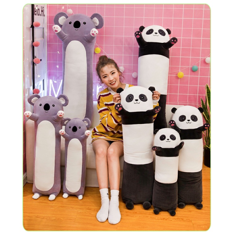 Panda Long Bolster Plushies Comfy For Easy Sleeping Super Soft Toys ...