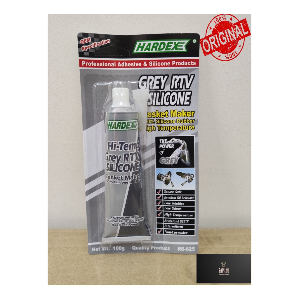 HARDEX RS625 Grey RTV Silicon Gum Gasket Maker High-Temperature 100g ...