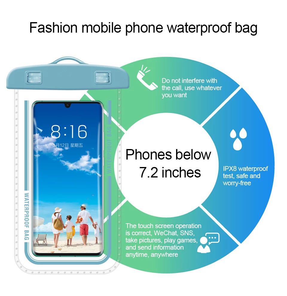 Armband phone case pouch Universal Waterproof PVC airbag mobile Cover ...