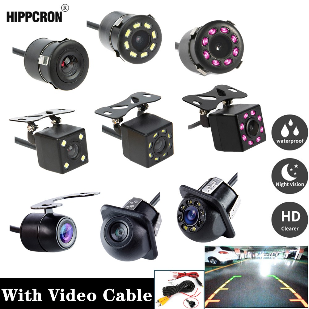 Car Reverse Camera 4 LED 8 LED Infrared 120 Degree HD Night Vision View ...