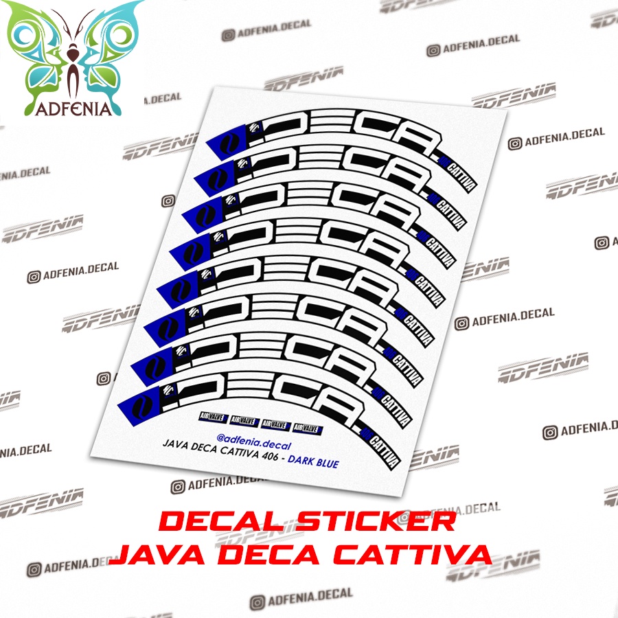 Java Deca Cattiva Sticker Decal Rim Sticker Decal / Seli Wheelset Rims ...