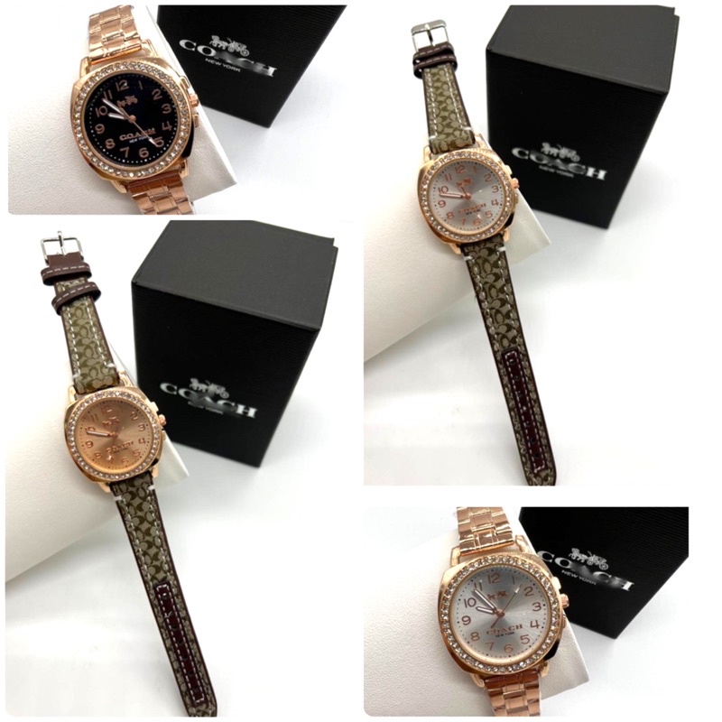 Coach women rosegold case diamond watch numerals design Free box ...