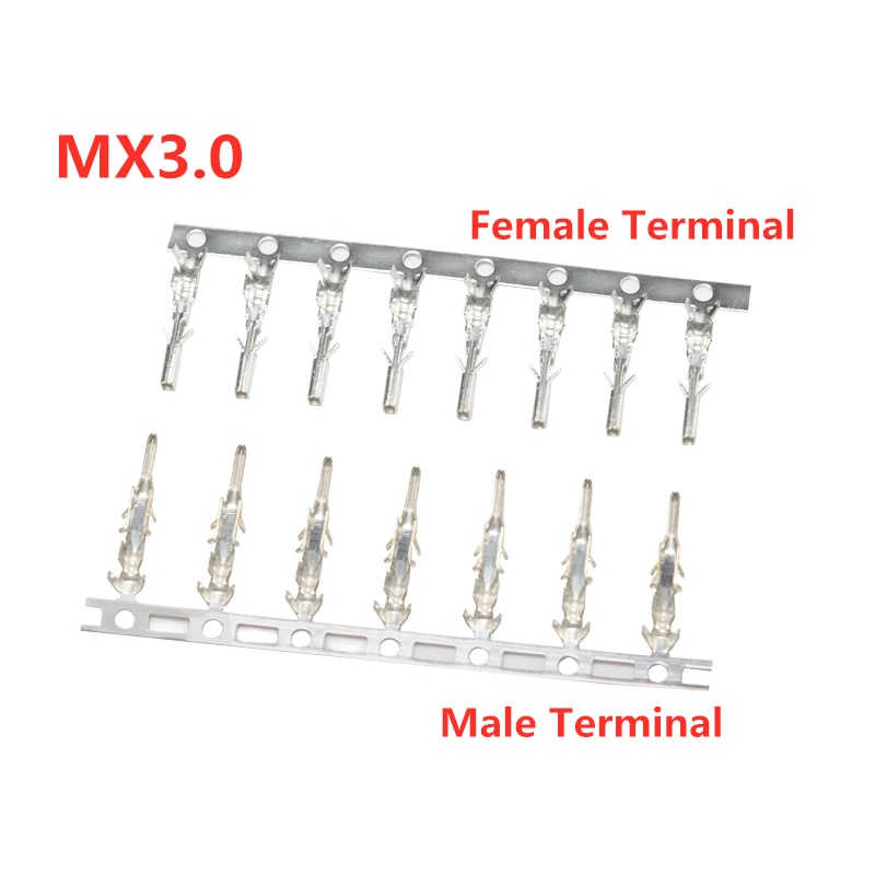 100Pcs MX3.0 Micro-Fit 3.0mm Female/Male Terminal Connectors 43030-0001 ...