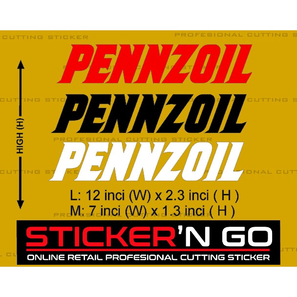 STICKER CUSTOM PENNZOIL DESIGN | Shopee Malaysia