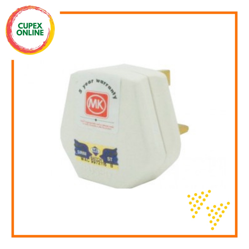 MK 650 13A Nylon Plug (White) [SIRIM Approved!!] (cupex) | Shopee Malaysia