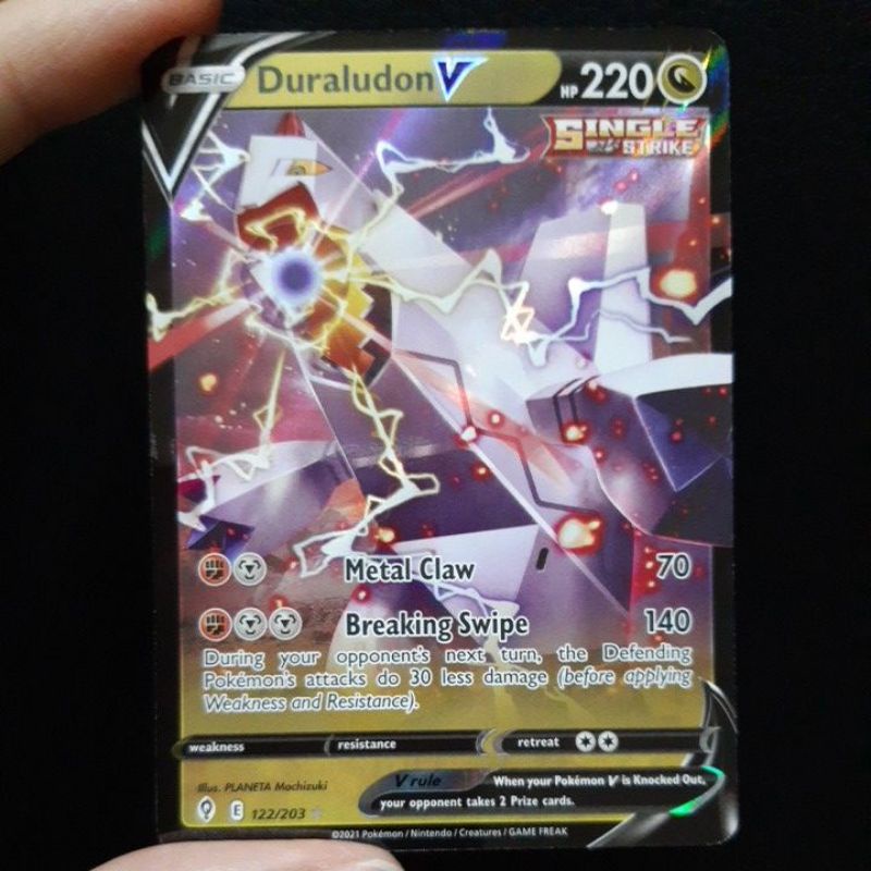 Pokemon Card TCG : Duraludon V 122/203 -Ultra Rare 100% Original ...