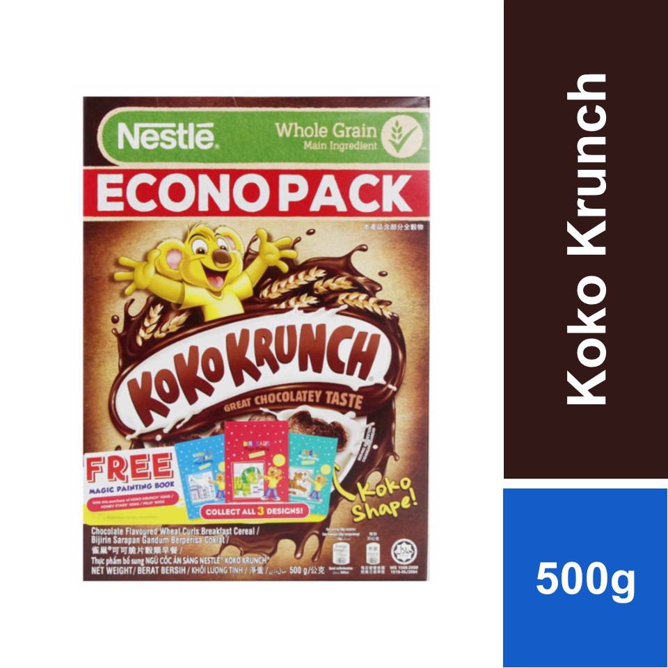Nestle Koko Krunch Cereal (500g), Free Magic Painting Book (Random ...