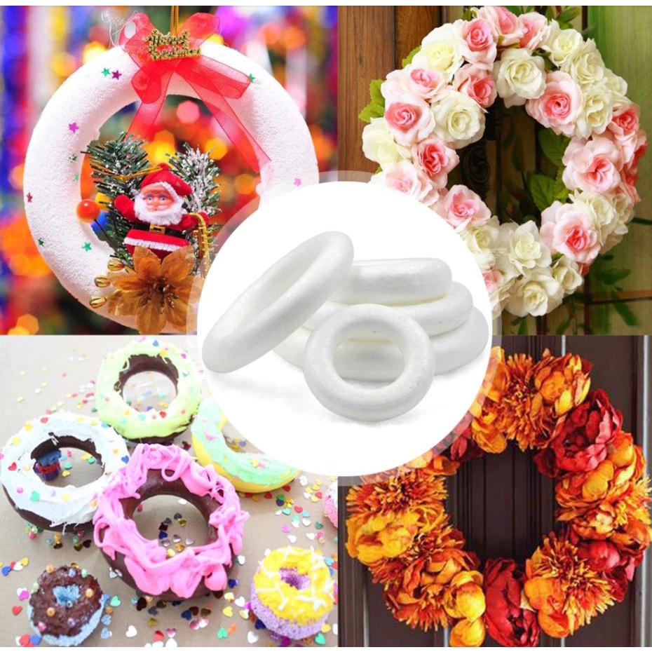XMAS Polystyrene Styrofoam Foam Ring For Craft DIY Accessory Handmade ...