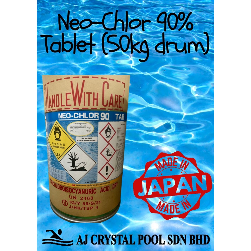 NEO-CHLOR Klorin/Chlorine 90% Tablet (50KG) [READY STOCK] [MADE IN ...