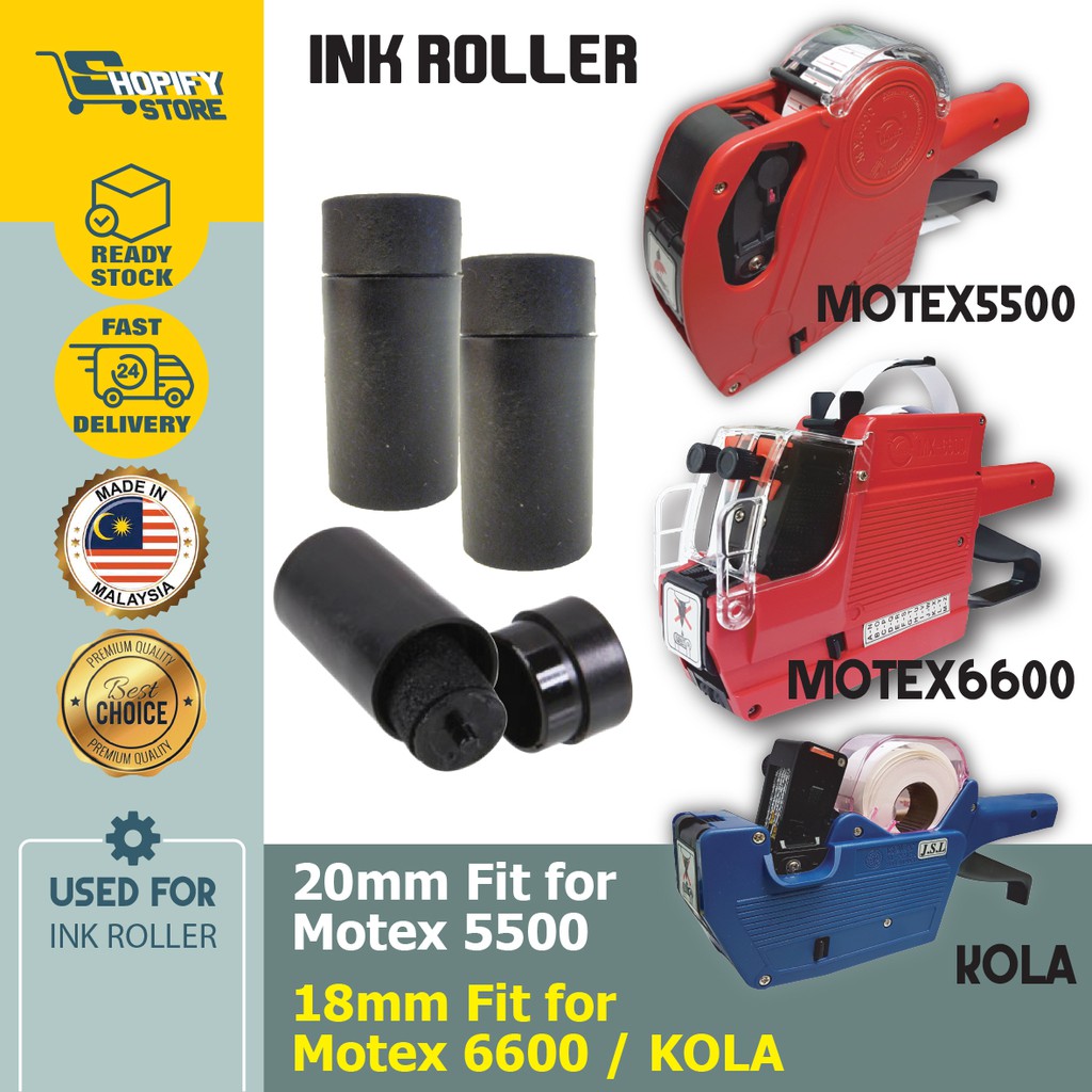 INK ROLLER FOR MOTEX 5500/6600/KOLA Hand Labeller #1 PC# | Shopee Malaysia