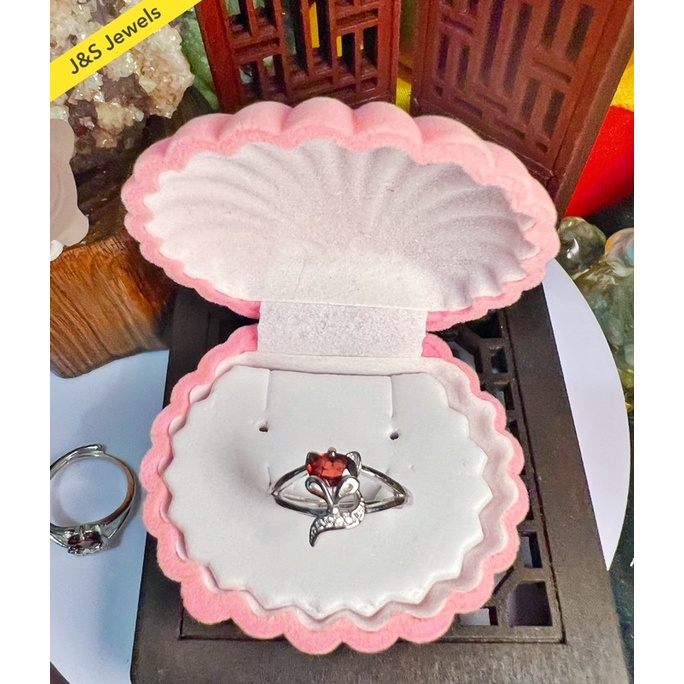💍 新品！天然石榴石狐仙造型S925时尚水晶戒指（可调节） NEW！💯% Natural Red Garnet Fox Design S925 ...