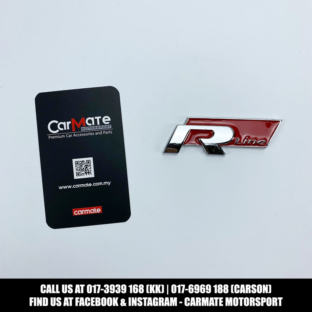 Volkswagen R Line Logo Emblem VW Golf Polo Scirocco R Badge Universal ...