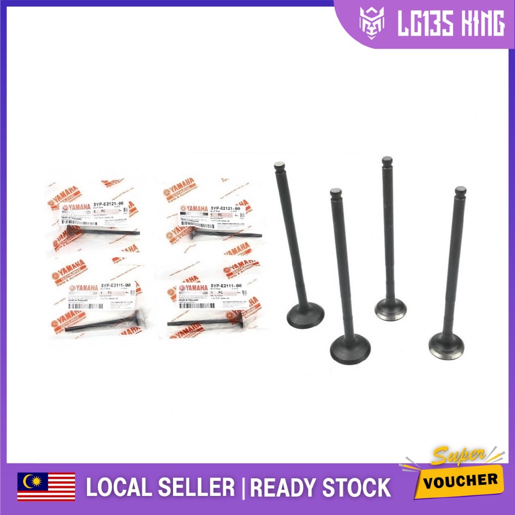 YAMAHA LC135 135LC V1 V2 V3 V4 V5 V6 ENGINE VALVE SET INTAKE & EXHAUST ...