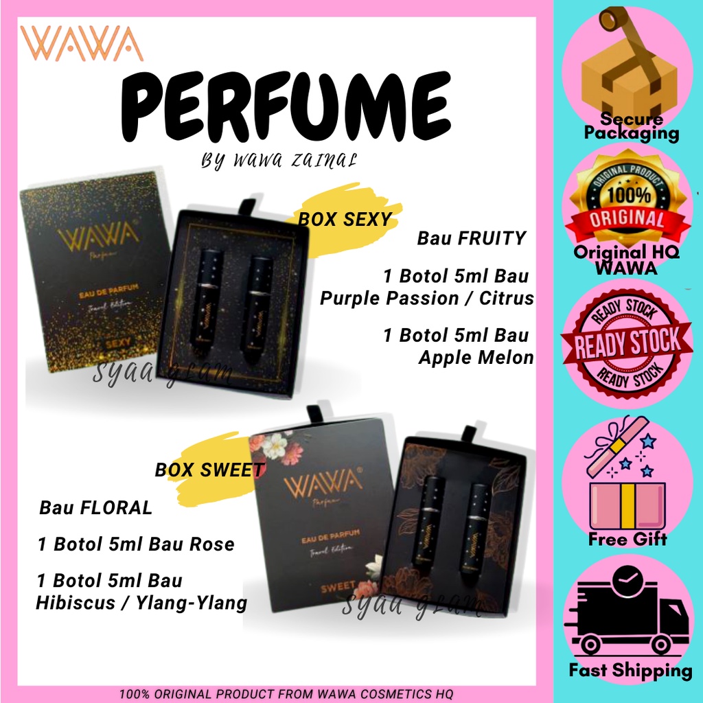 Wawa Cosmetics Perfume Travel Set | 5ml | Wangi | Tahan Lama | Wuduk ...