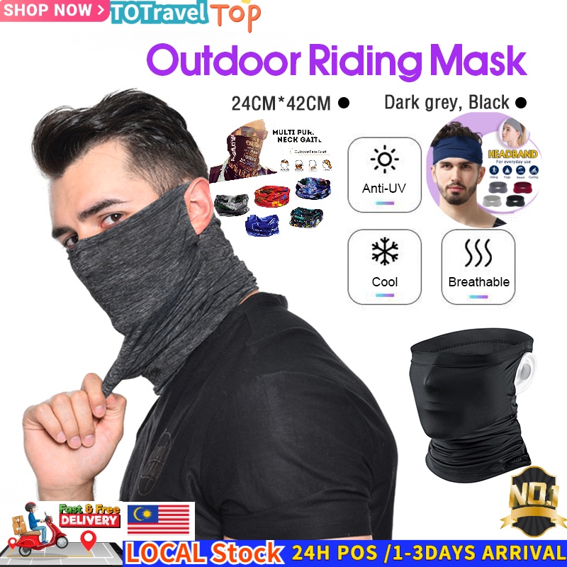 Outdoor Bandana Anti Dust /UV/sweat Buff Bandana Turban Head Scarf ...