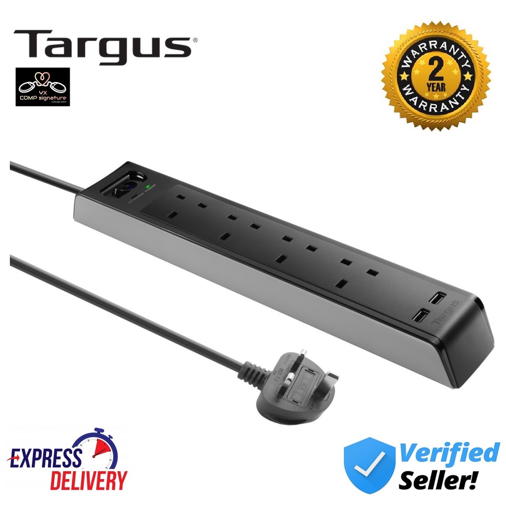 Targus Smart Surge 4 with 2 USB Ports (UK) - APS10AP / Targus ...