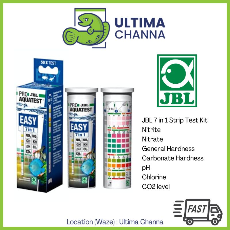 JBL ProAquaTest Easy 7in1 50 test strips for quick aquarium water ...