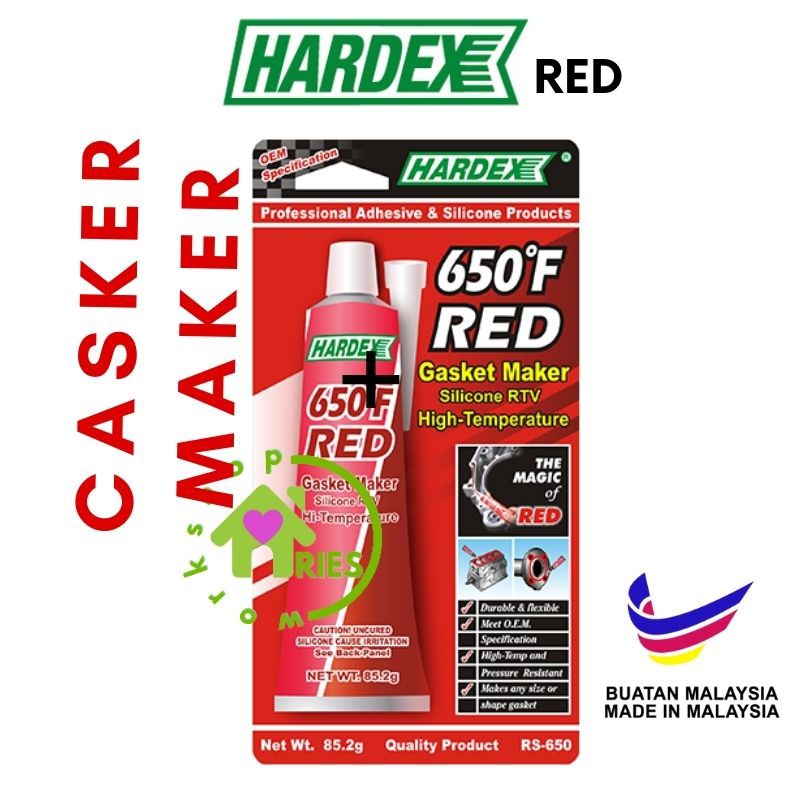HARDEX RS650 Casket Maker Red RTV High Temperature gum Casket Merah 85 ...