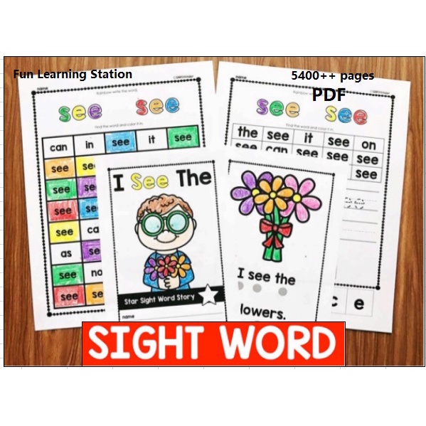 357- Sight Words Bundle (PDF) Kindergarten Preschool Learning English ...