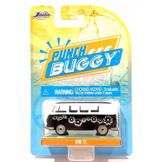 Jada Punch Buggy / Slug Bug Volkswagen T1 Van (Black / White) | Shopee ...