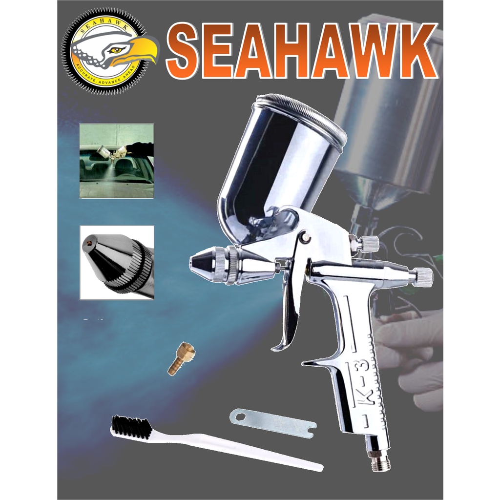 Seahawk K3 125 / F-75S 850ML Nozzle Spray Gun Sprayer Air Brush Paint ...