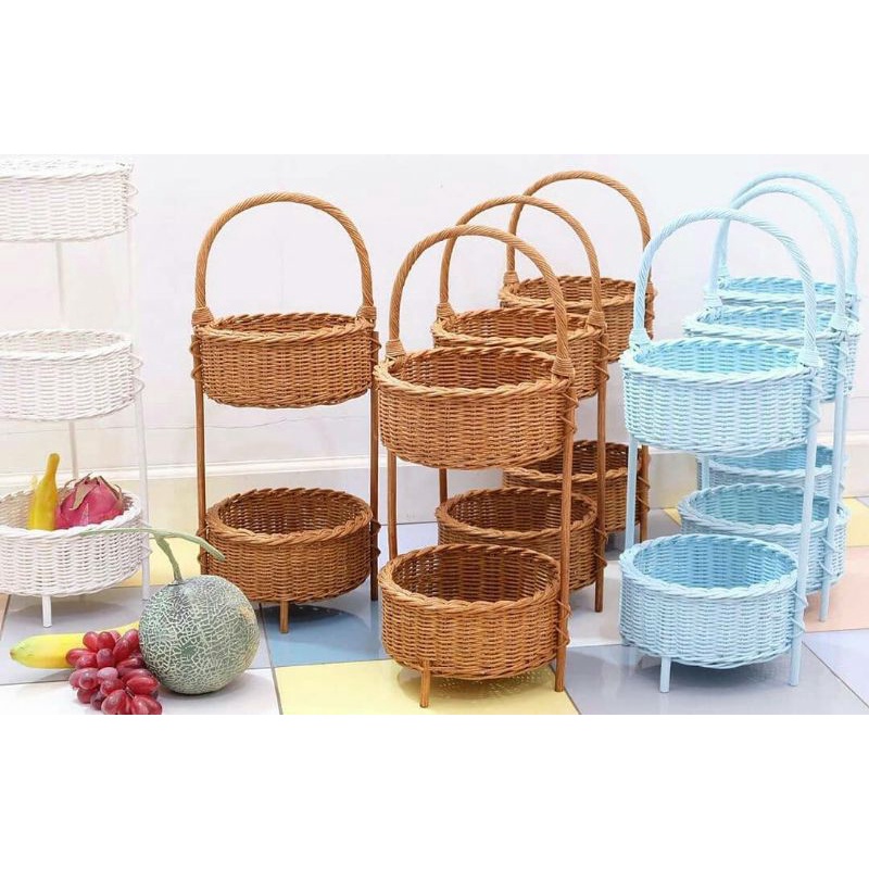 Stackable Rattan Basket / Multipurpose Onion Basket | Shopee Malaysia