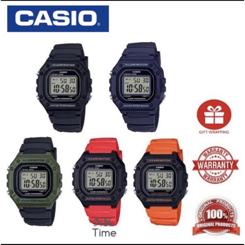 Casio W-218H-1A/2A/3A/4B/4B2 Youth-Digital | Shopee Malaysia