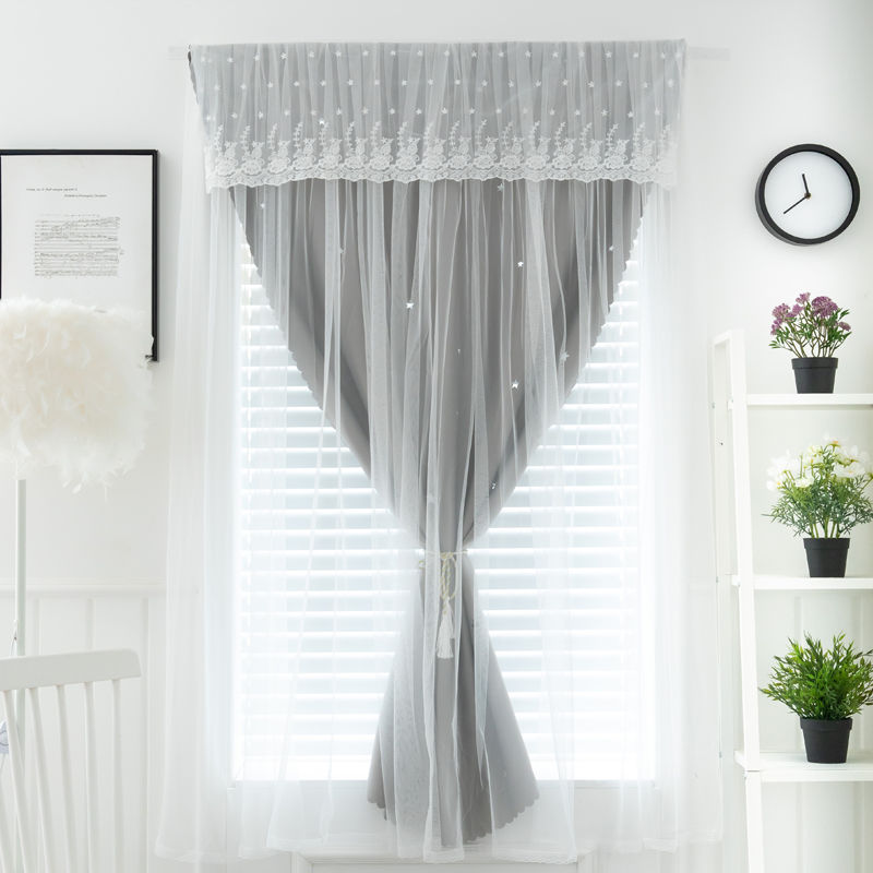 Paste with curtain head, small curtain, self stained gauze curtain ...