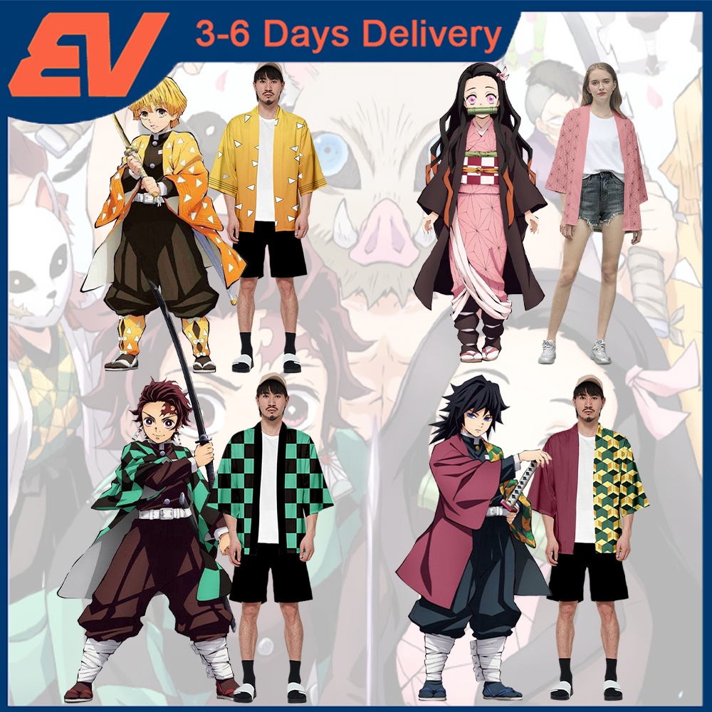 Anime Demon Slayer Kimetsu No Yaiba Kimono Sets Tanjirou Nezuko Zenitsu ...