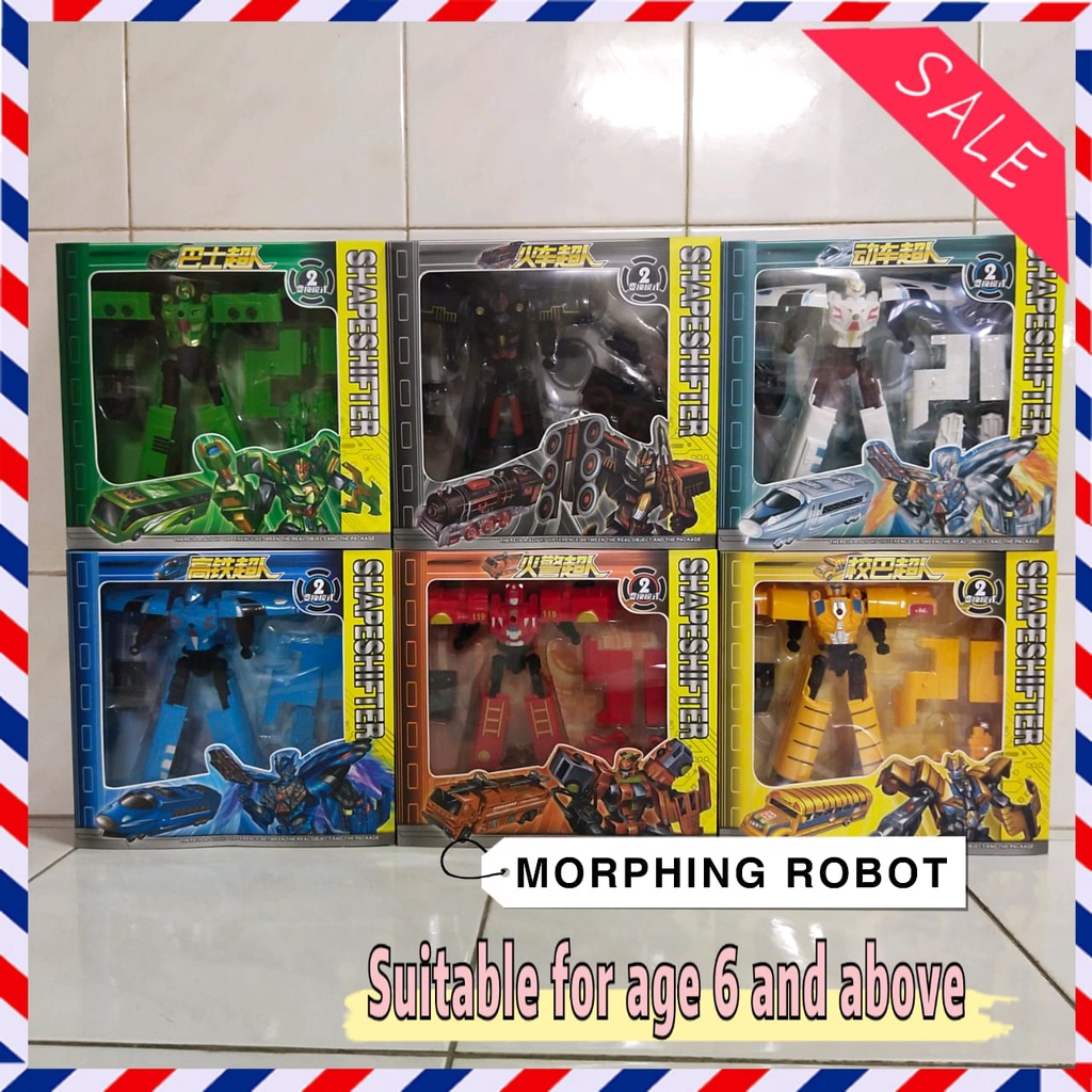 (READY STOCK) LITTLE SHOP Permainan Budak Robot Kereta Kid Toys Robot ...